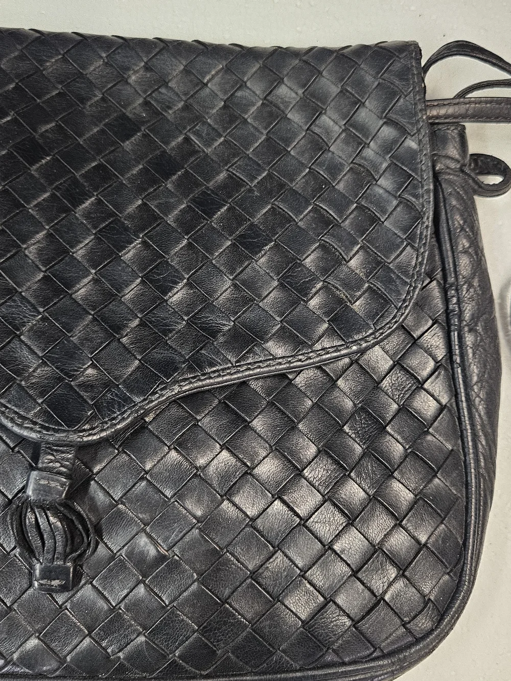 Desmo | Bags | A59 Vintage Desmo Woven Leather Crossbody Bag Black ...